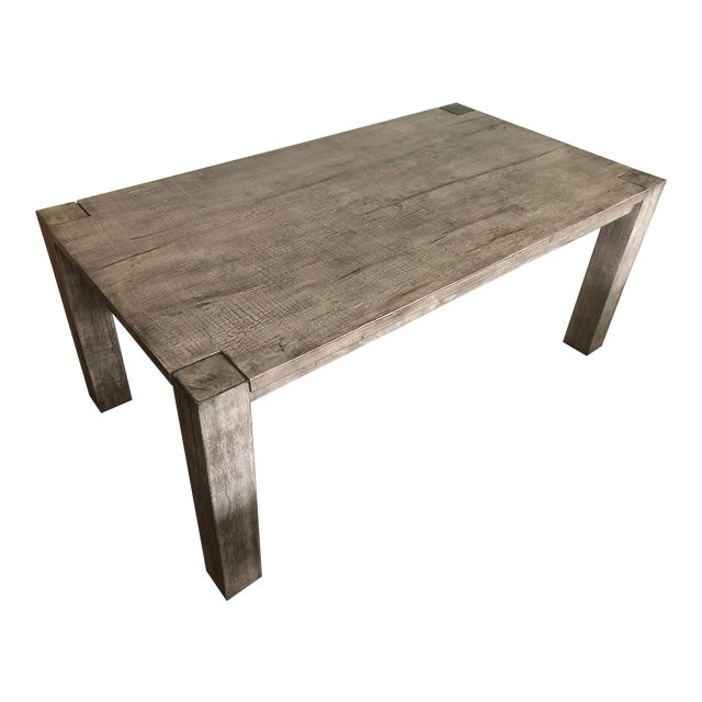 Restoration Hardware Reclaimed Russian Oak Parsons Rectangular Dining Table | Chairish