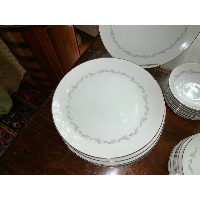 Vintage Mikasa Leaf Pattern Bone China - Set for 8, 53 Pieces, Reduced ...