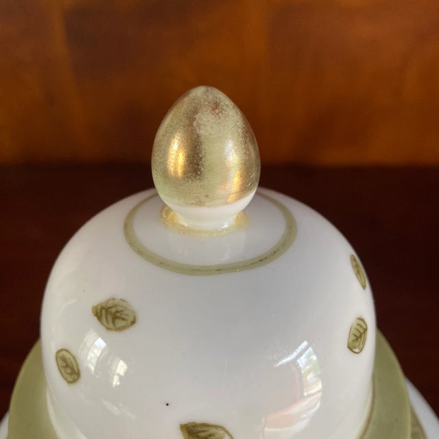 Vintage Chinoiserie Greek Key Green Ginger Jar | Chairish