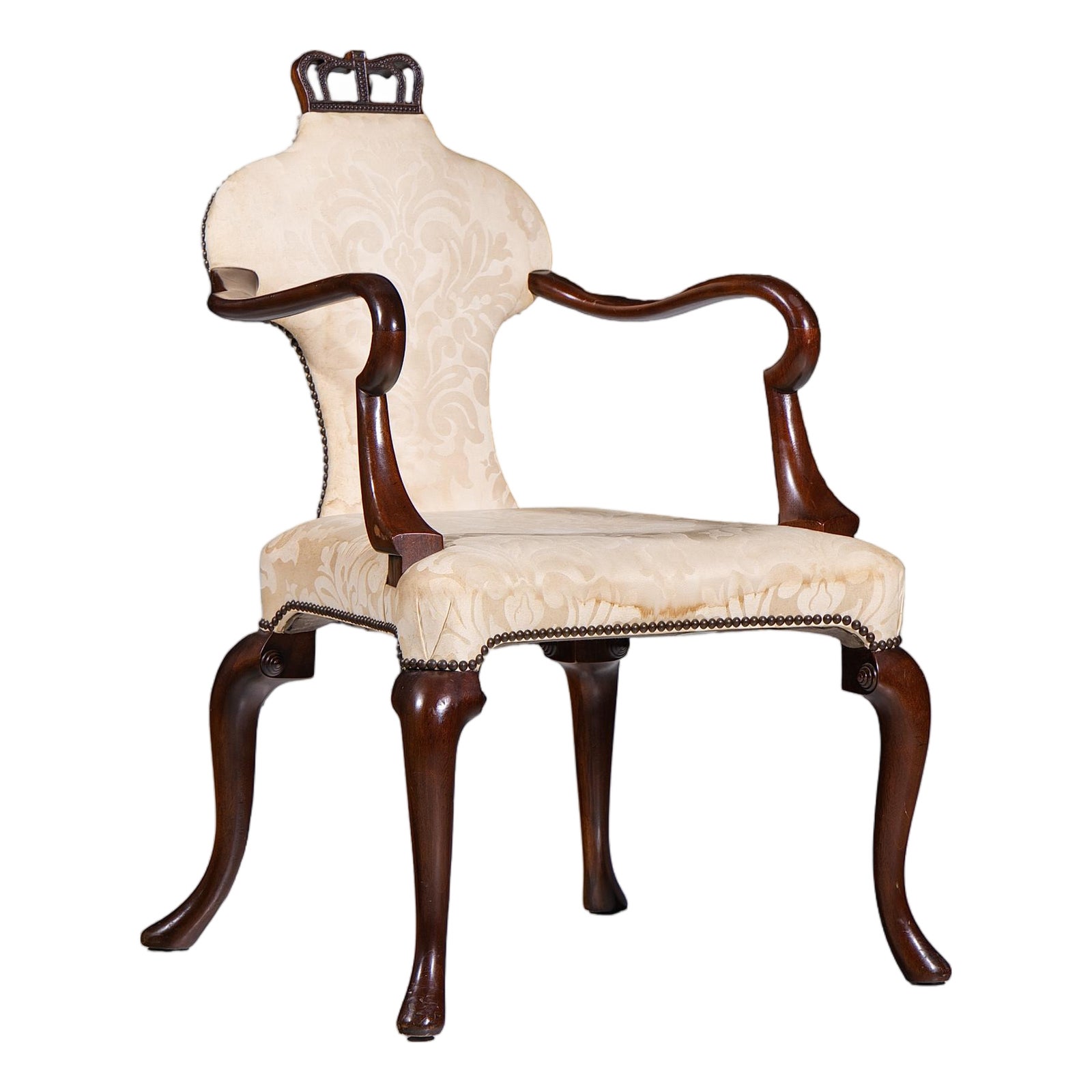 Baker Stately Homes Queen Anne Crown Chair | Chairish