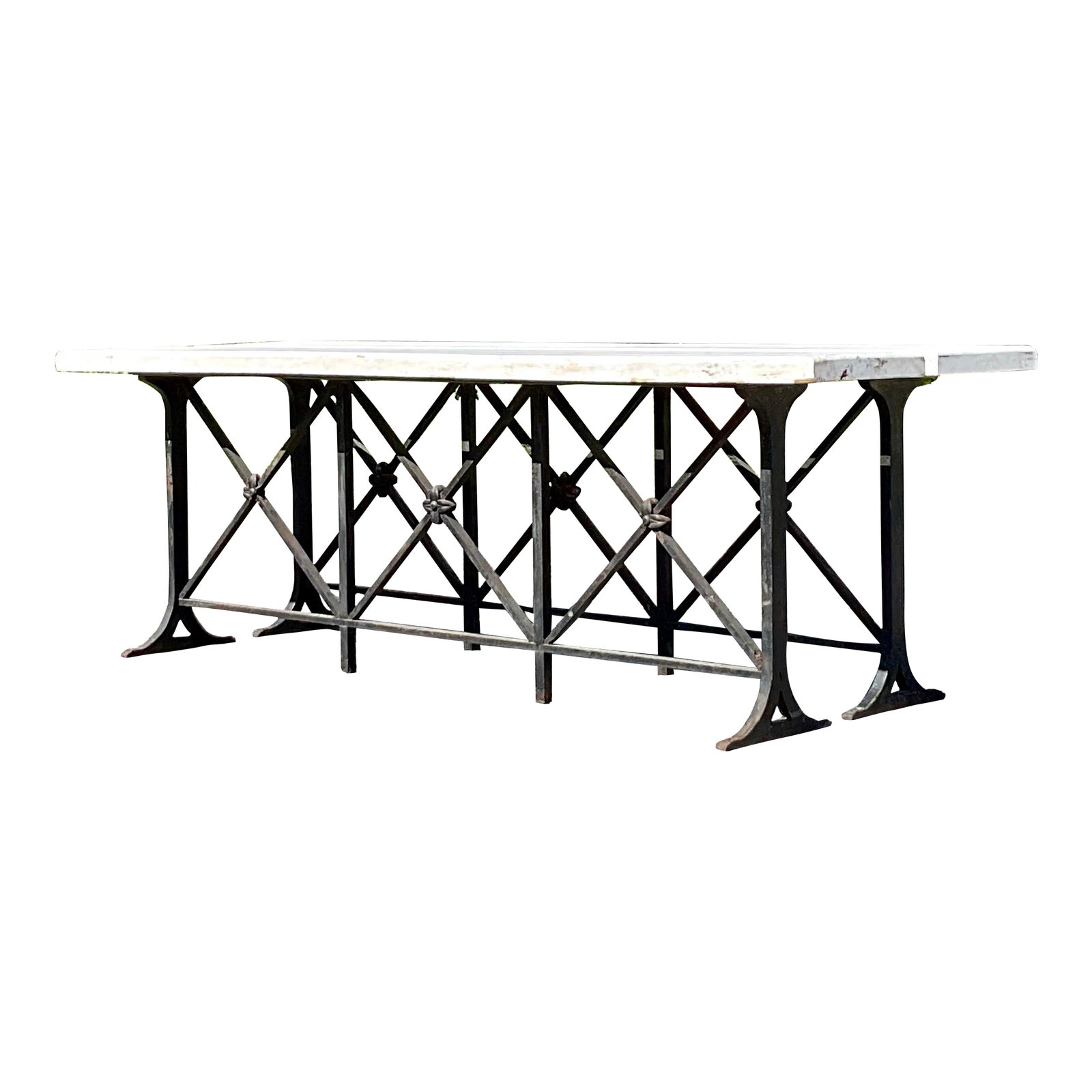 Vintage Regency Wrought Iron Benches - a Pair | Chairish