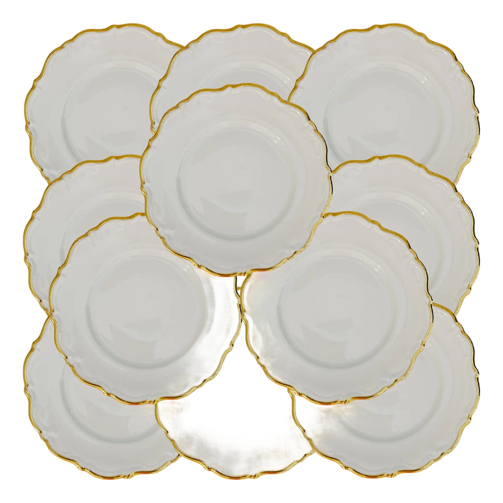 1950s Bavarian Gold Regency Salad Plates by Royal Heidelberg - Set of ...
