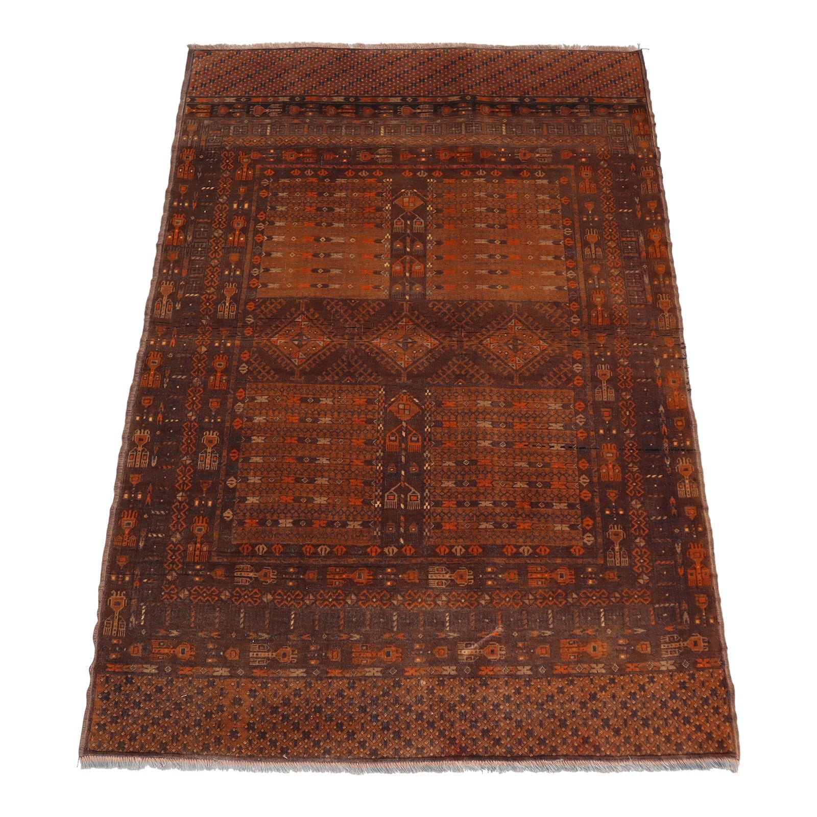 1960s Vintage Tribal Turkmen Handmade Rug | Chairish
