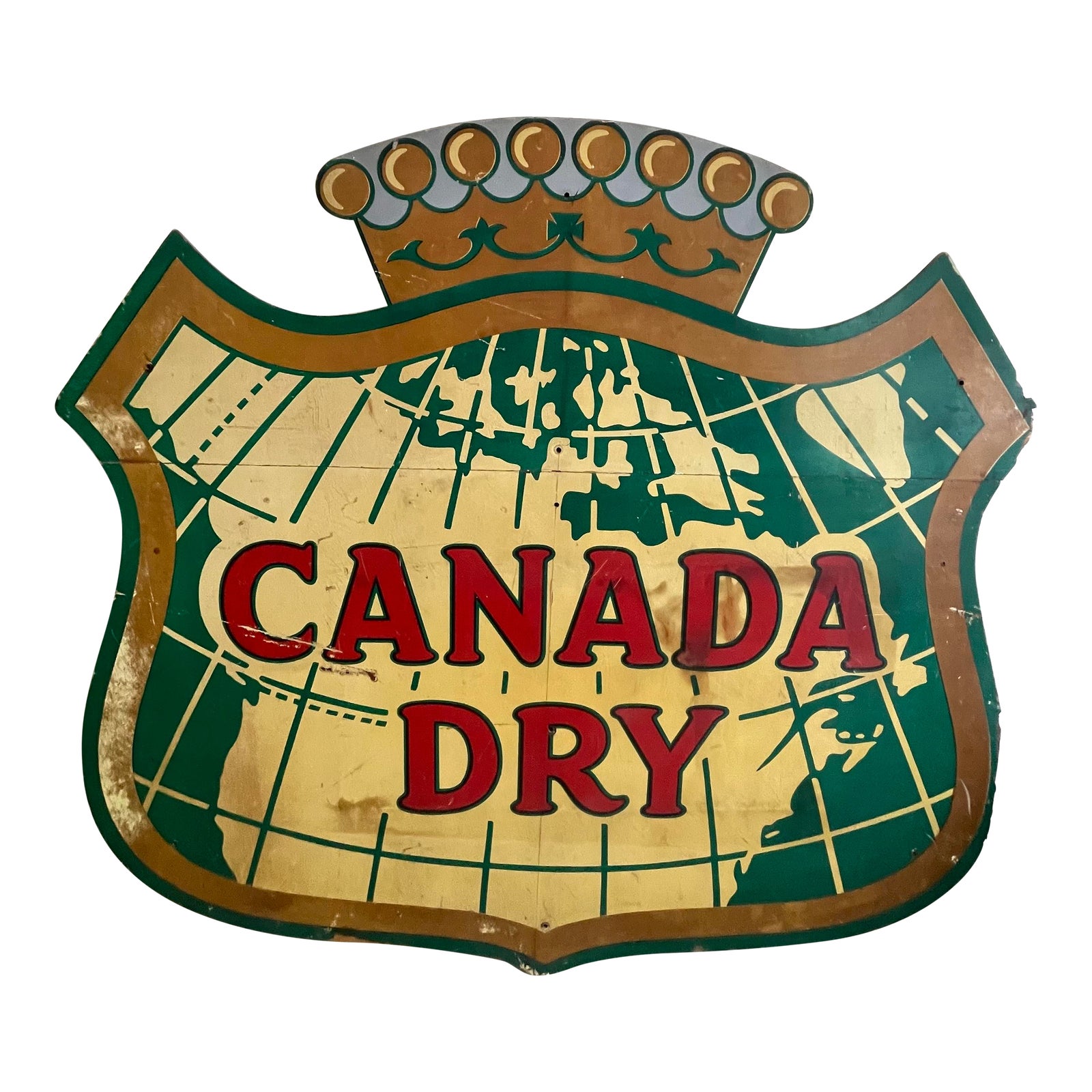 Vintage Hand Painted "Canada Dry" Sign | Chairish