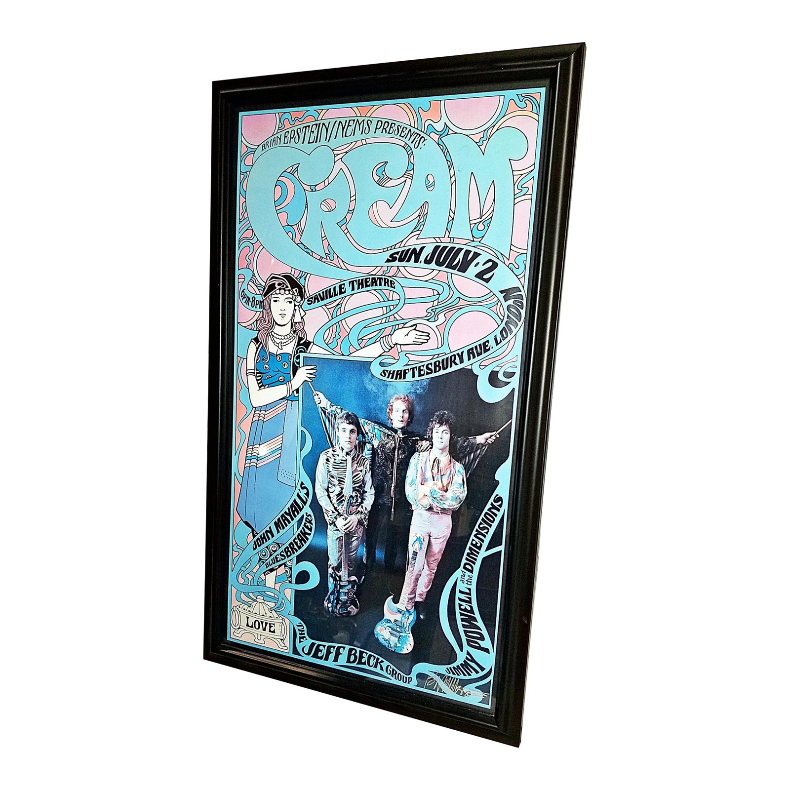 1980s Cream Show Promo Poster, Bob Masse Signed | Chairish
