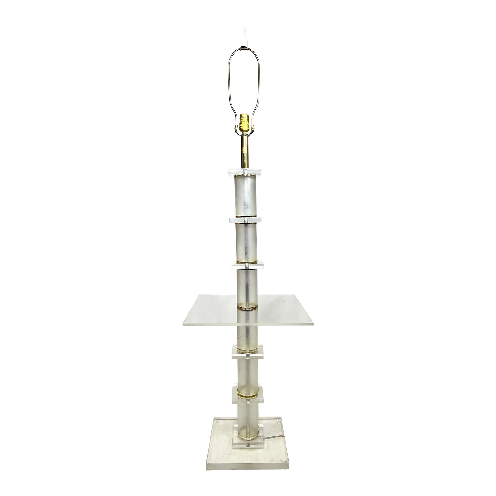 Postmodern Stacked Lucite Floor Lamp | Chairish