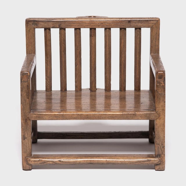 Chinese Child's Comb Back Boat Chair With Umbrella Notch | Chairish