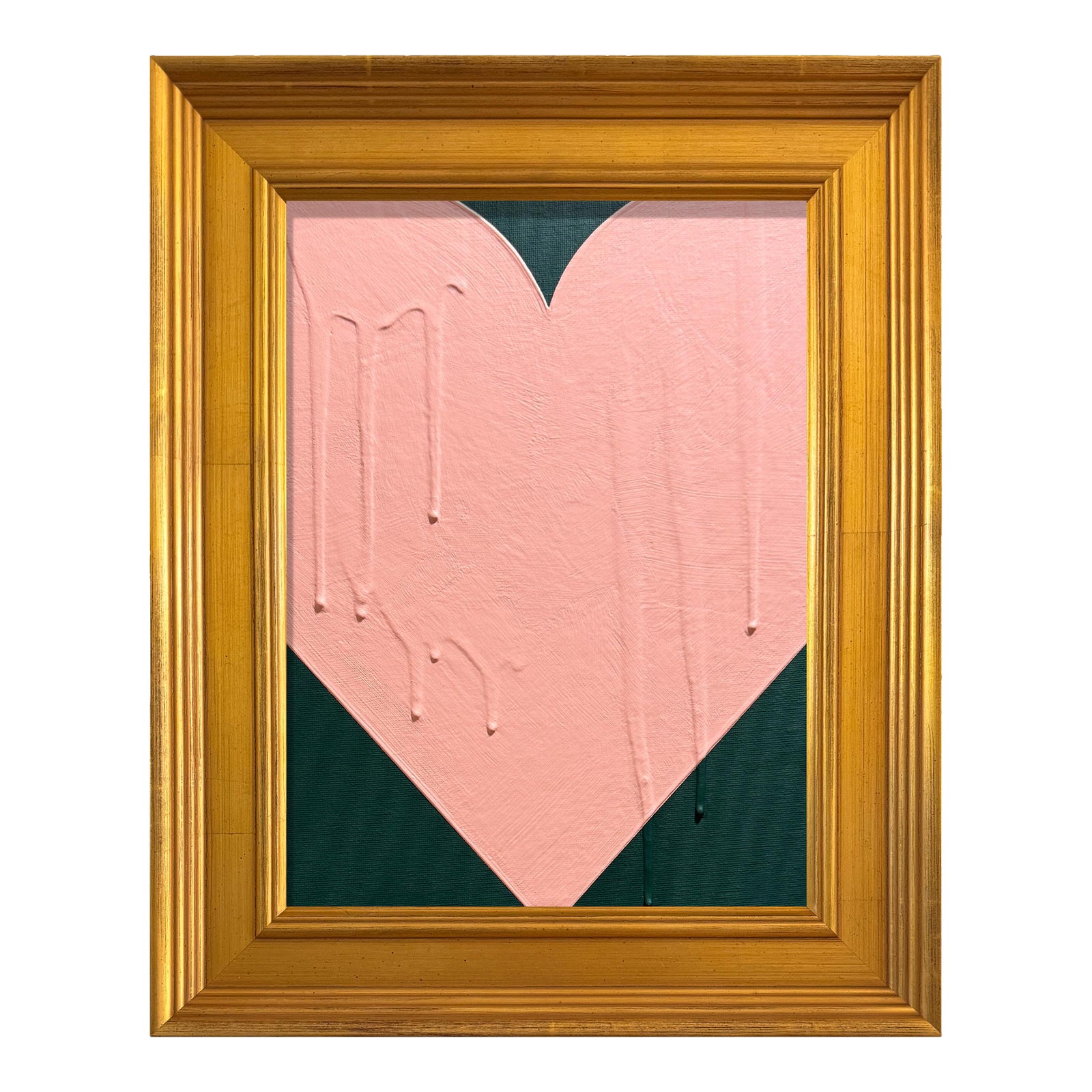 Ron Giusti Mini Heart Hunter Blush Acrylic Painting | Chairish