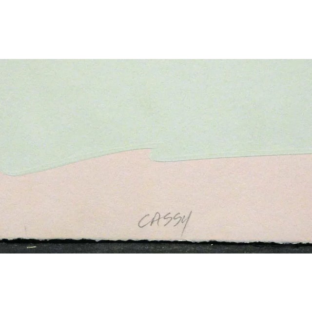 1980s Don Trager "Cassy" Sn Serigraph Pink Tulip Floral Art Artwork ...