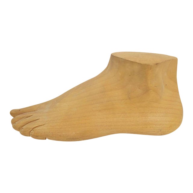 Vintage Carved Wooden Foot | Chairish