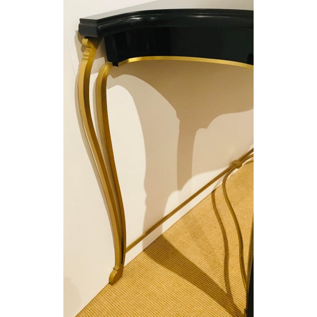 Caracole Modern Black and Gold the Avant Guard Console Table | Chairish