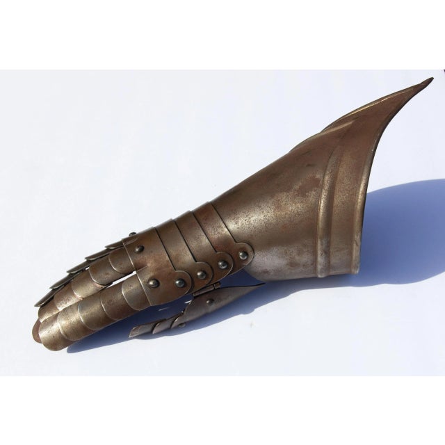 Medieval Style Armor Gauntlet from Articulated Steel | Chairish