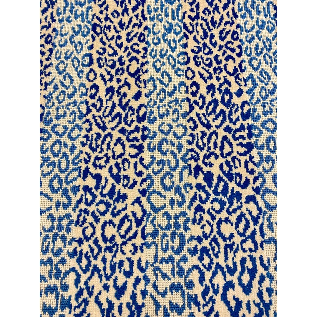 Scalamandre Corbet Navy Blue Beige Animal Pattern Epingle Velvet ...