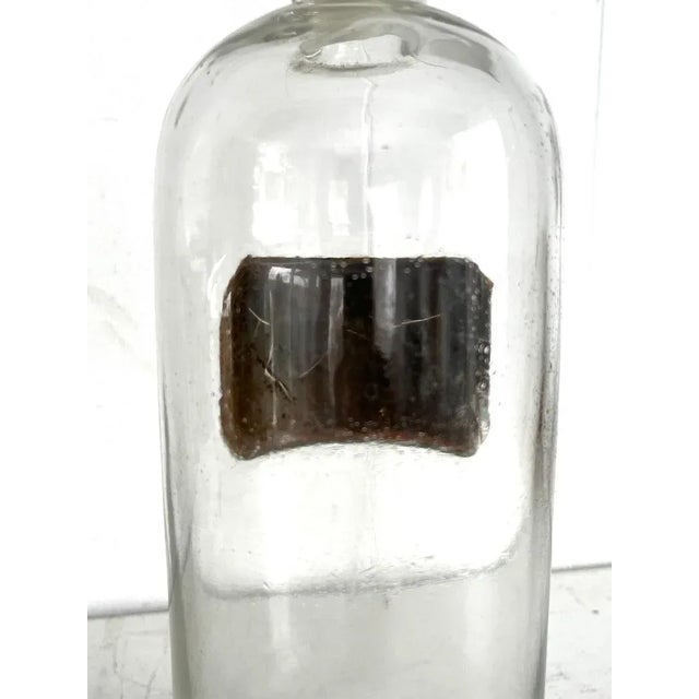 Large Antique Apothecary Bottle, Glass Label | Chairish