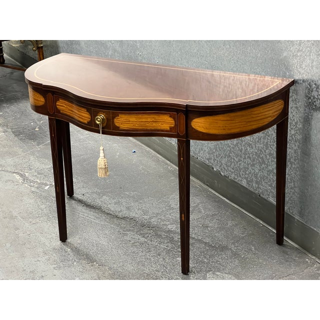 Kindel Winterthur Collection Inlaid Mahogany Server Table | Chairish