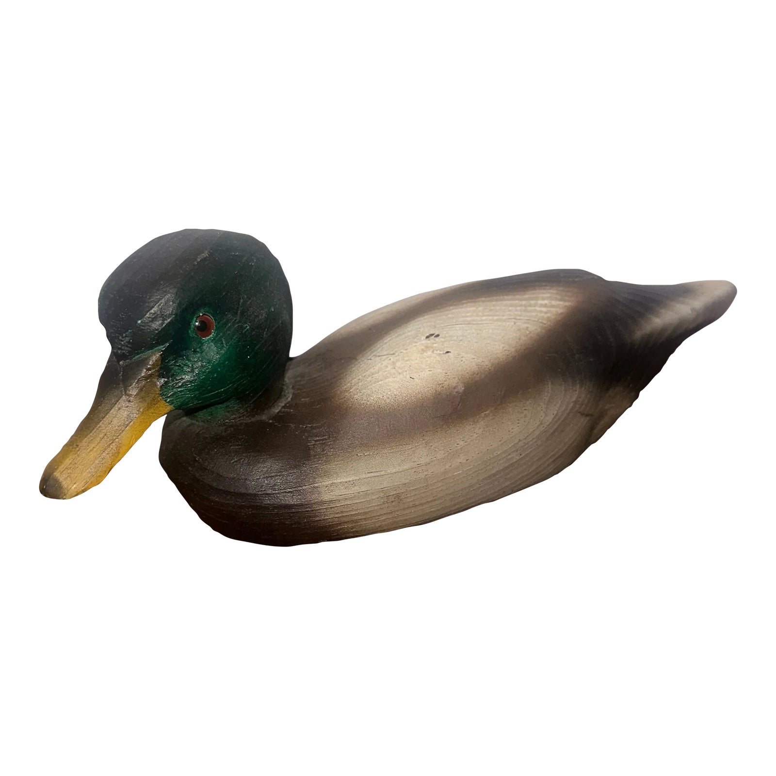 Vintage American Hand Carved & Hand Painted Wood Duck Decoy Artist ...