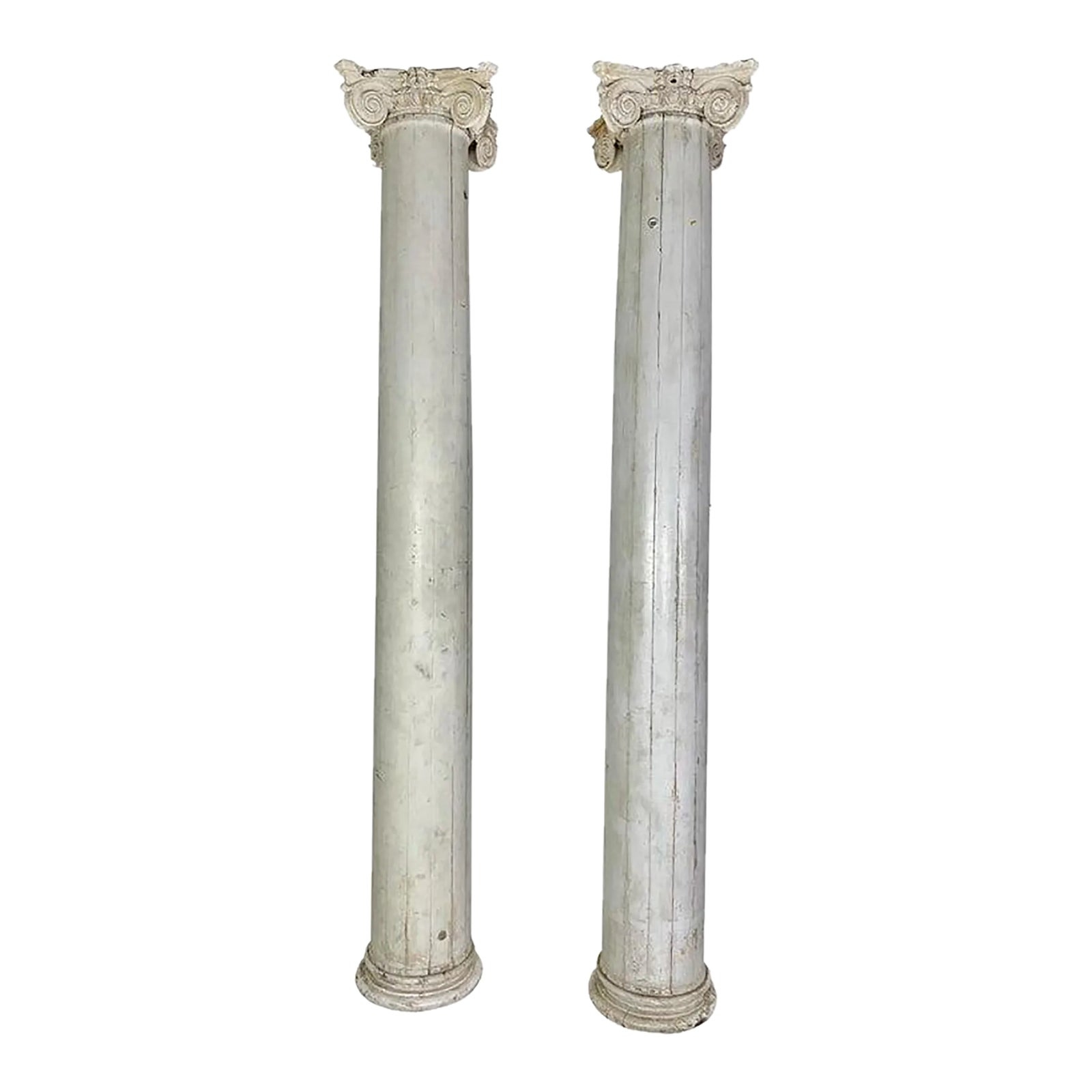 Pair of 19th C. Italian Corinthian Columns | Chairish