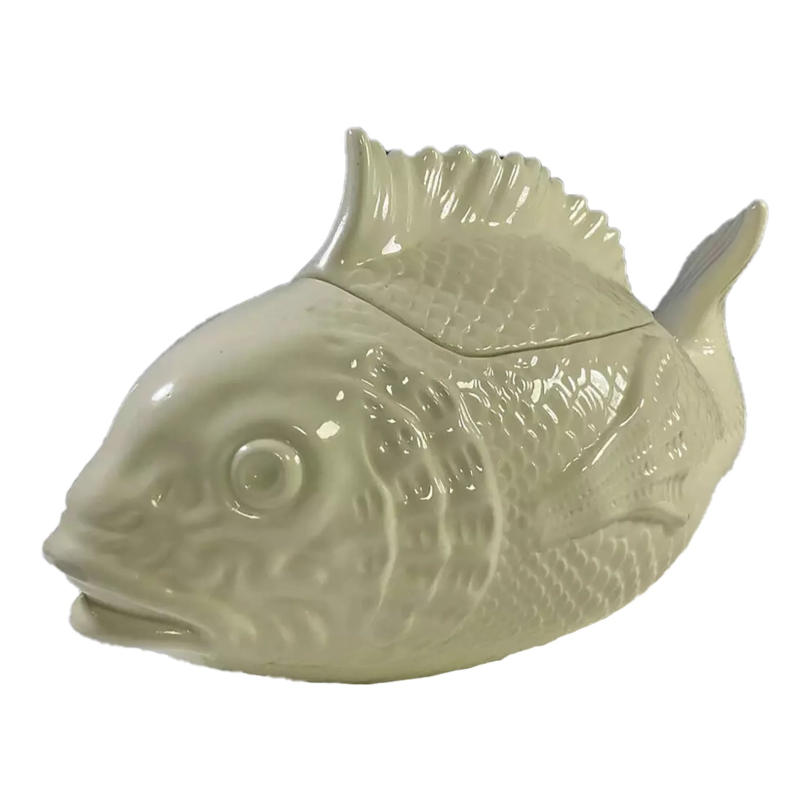 Vintage 1970's Ceramic Fish Shaped Tureen | Chairish