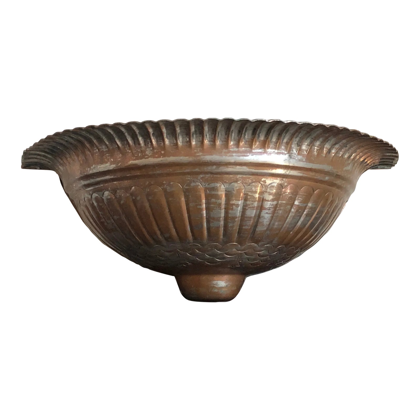Mid-20th Century Middle Eastern Tinned Copper Wall Pocket Planter ...