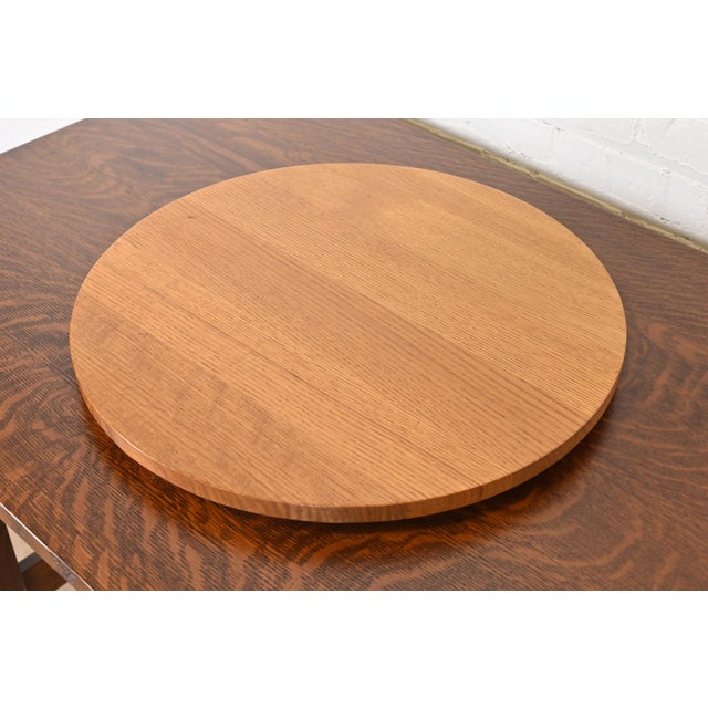 Stickley Arts & Crafts Oak Round Rotating Lazy Susan Serving Tray ...