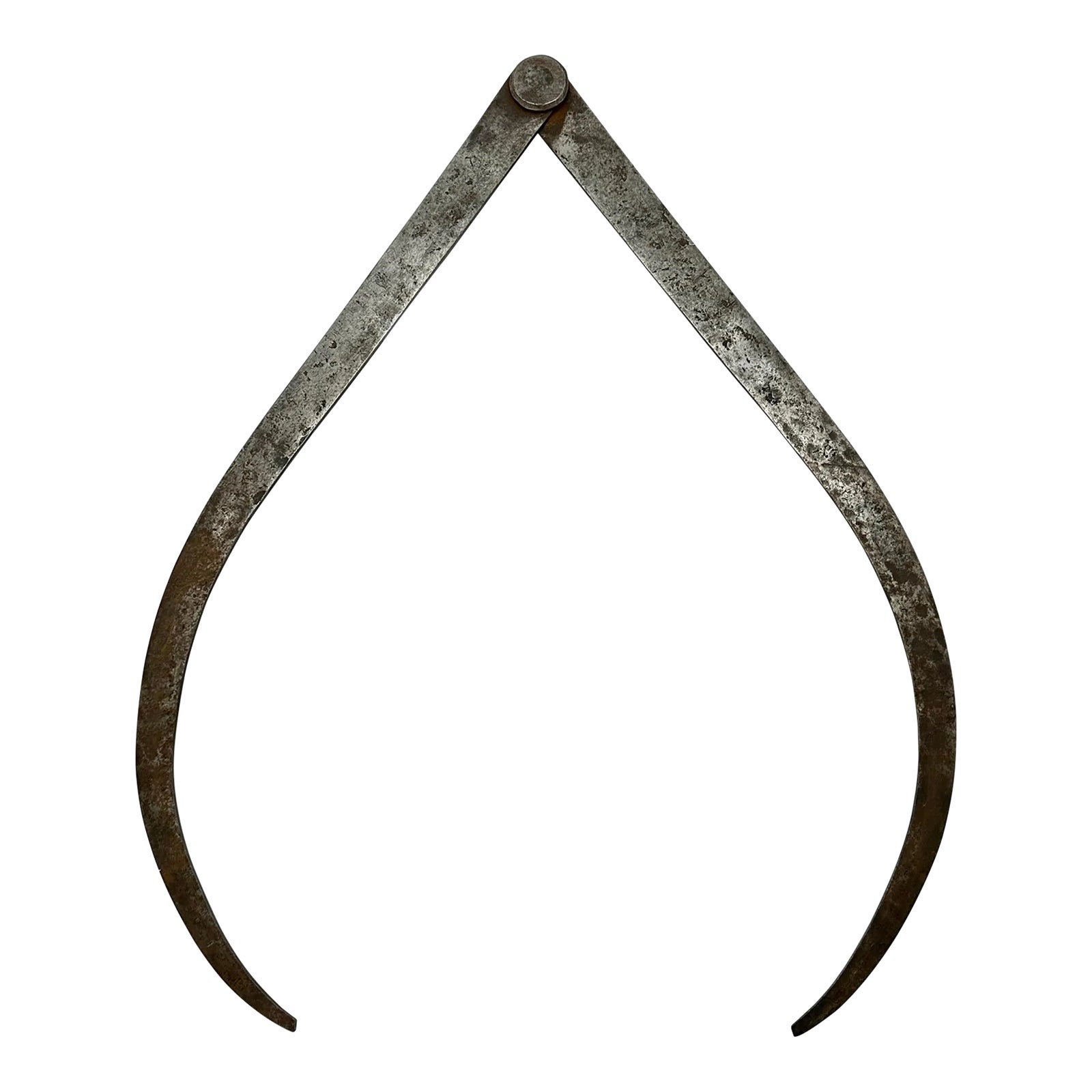 Giant Antique Hand Made Wrought Iron Industrial Era Foundry Calipers ...