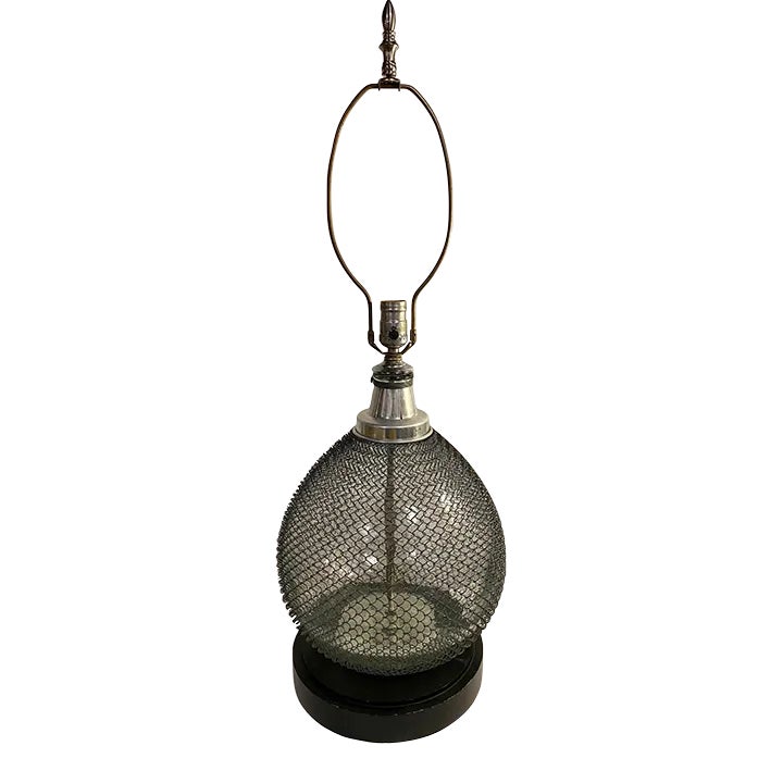 Vintage French Style Seltzer Bottle Table Lamp | Chairish