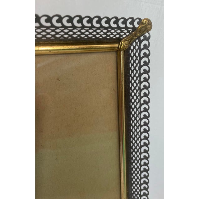 Black Brass Filigree Picture Frame | Chairish