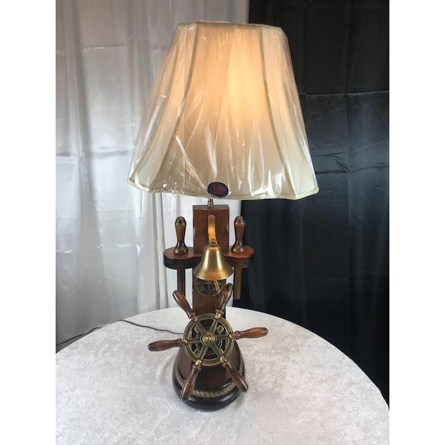 Early 19th Century Nautical Ship's Wheel Lamp With Belaying Pins, Rope ...