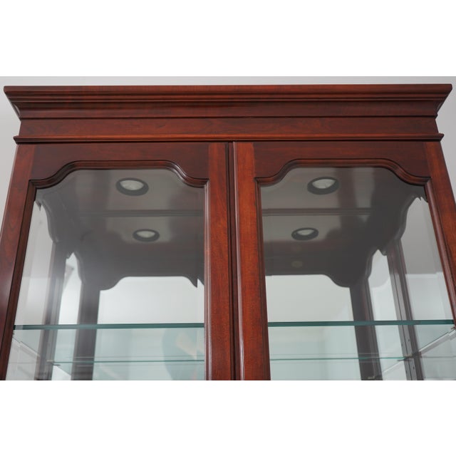 Jasper 2 Door Cherry Curio Display China Cabinet | Chairish