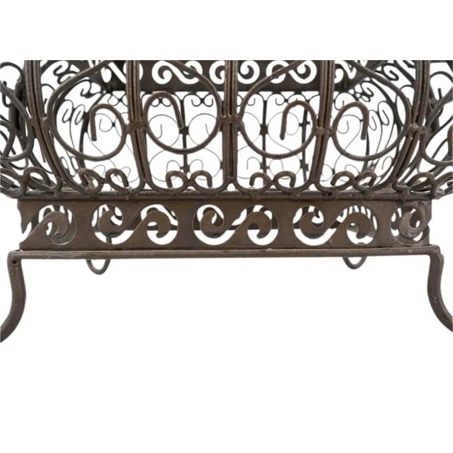 Vintage Scrolling Iron Casket | Chairish