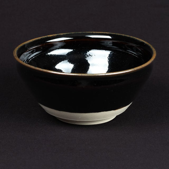 Takatori Black Tenmoku Chawan | Chairish