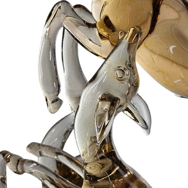 Lamp Work Hand Blown Art Glass Stag Deer Figurine 7.75" | Chairish