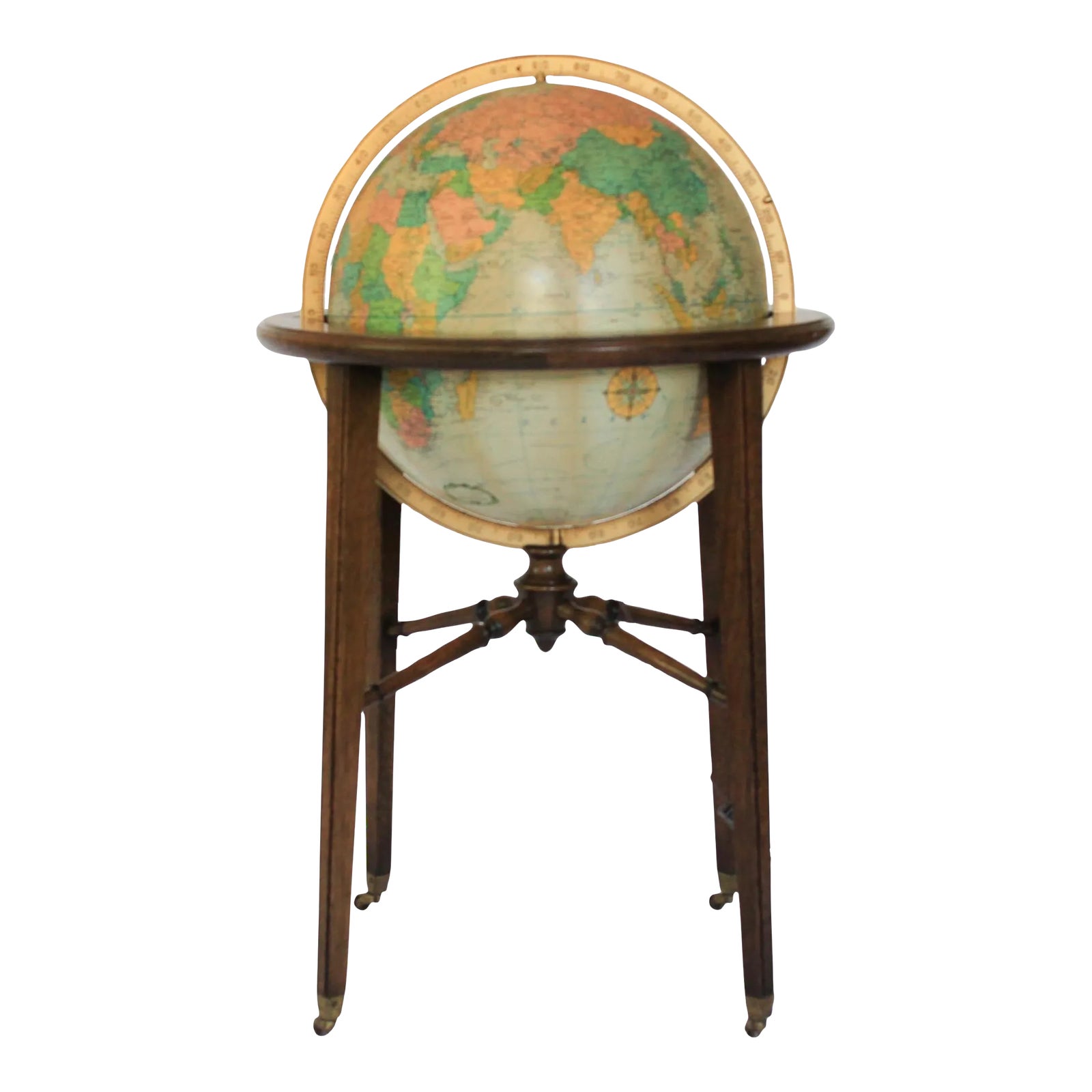 Illuminated Replogle Floor Globe on Kittinger Stand | Chairish