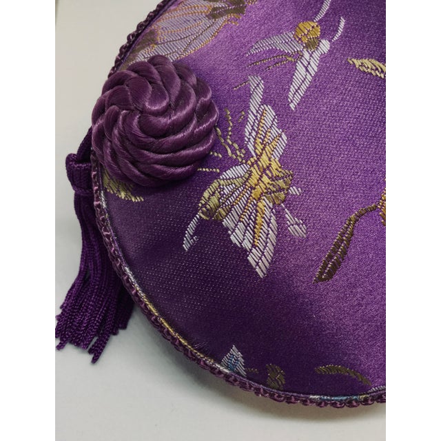 1980s Silk Covered Tasseled Trinket Jewelry Box | Chairish