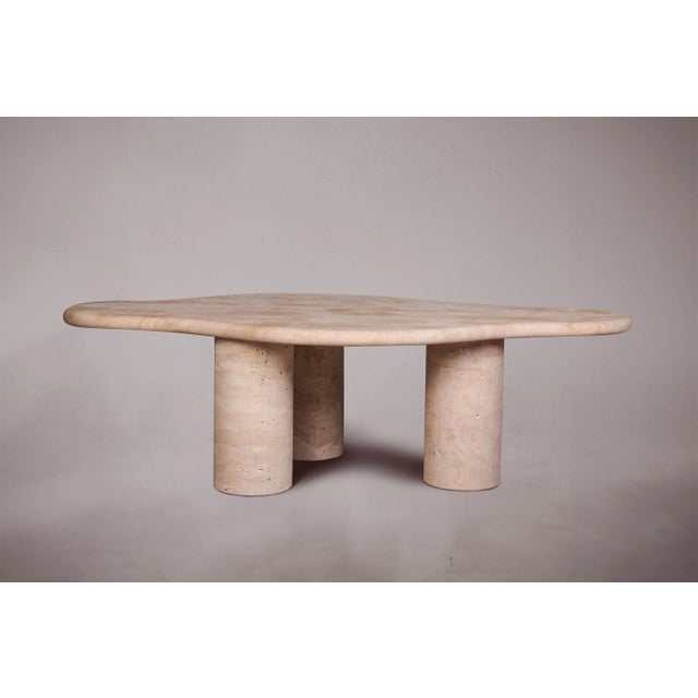 Trio Travertine Coffee Table 48" | Chairish
