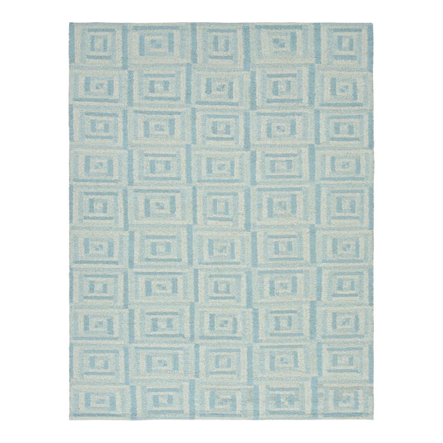 Rug & Kilim’s Scandinavian Style Rug With Light Blue and White ...