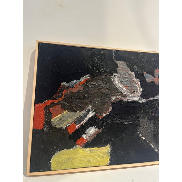 Abstract Black Painting Textural by Jeffrey Sanderson | Chairish