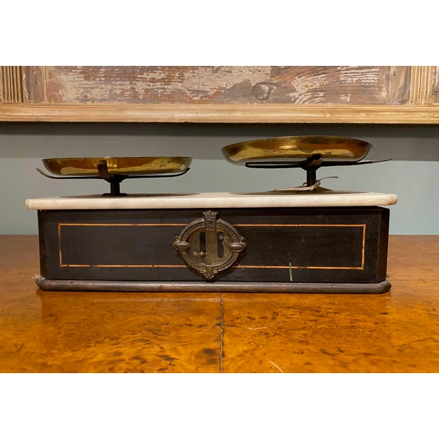 Late 19th Century Napoleon III Marble Balance Scale | Chairish