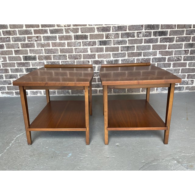 Lane Side Tables With Rosewood Inlay Pattern on Top | Chairish
