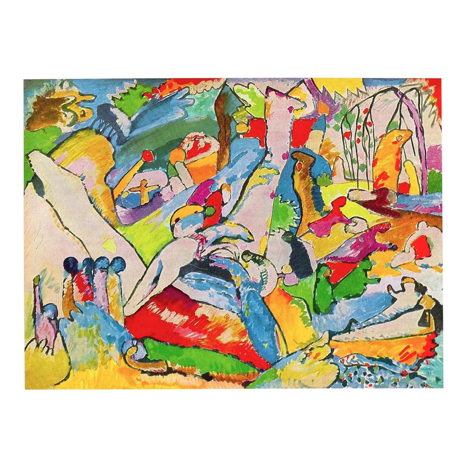 Wassily Kandinsky Vintage 1958 Abstract Lithograph Print " Study for ...