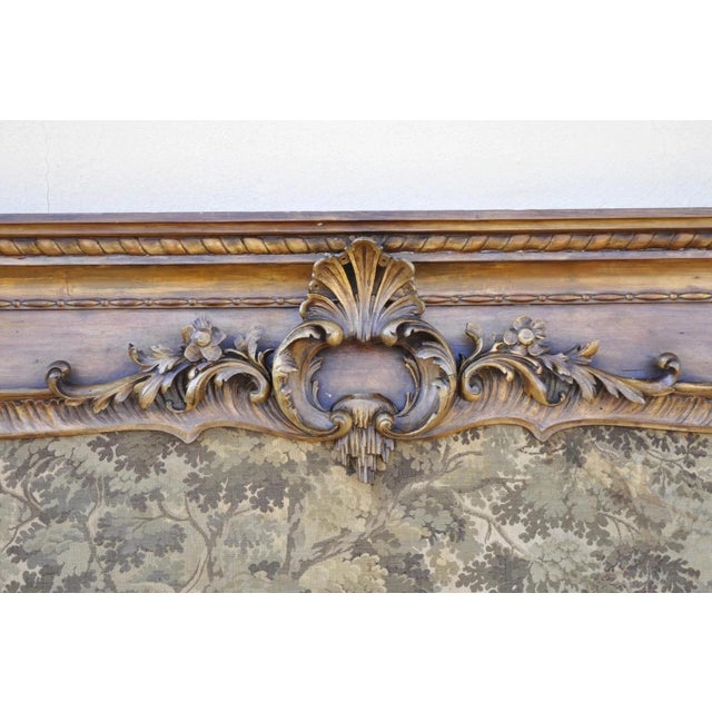 Antique French Tapestry Louis XV Rococo Carved Wood Overmantle Trumeau ...