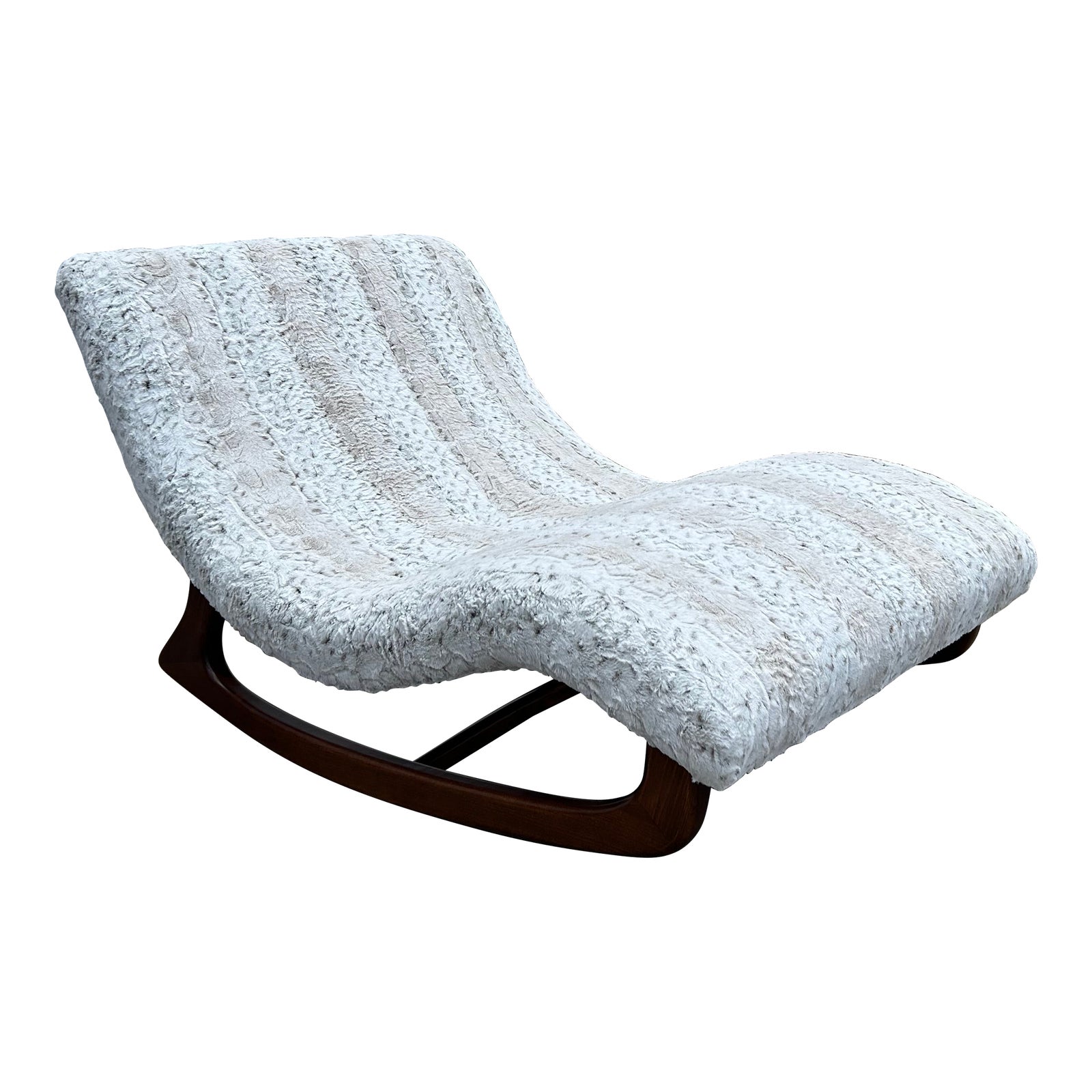 1960s Reupholstered Adrian Pearsall Rocking Wave Chaise Lounge | Chairish