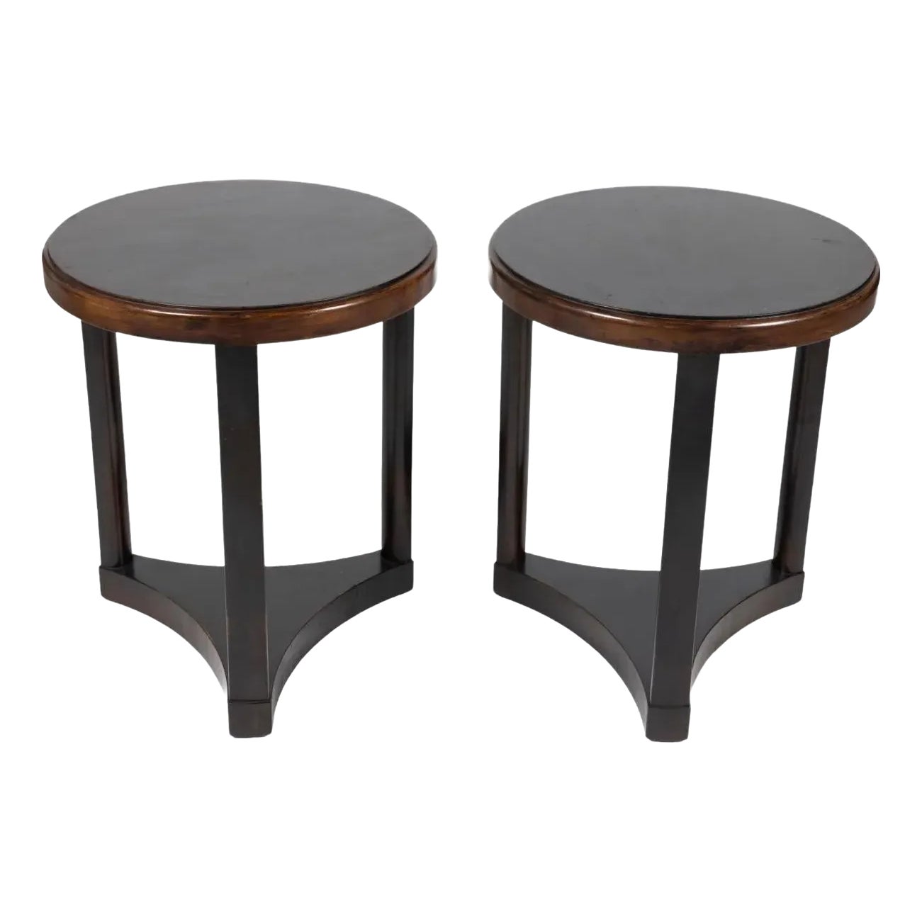 Pair of Edward Wormley for Dunbar Round Side Tables, Circa 1950s | Chairish