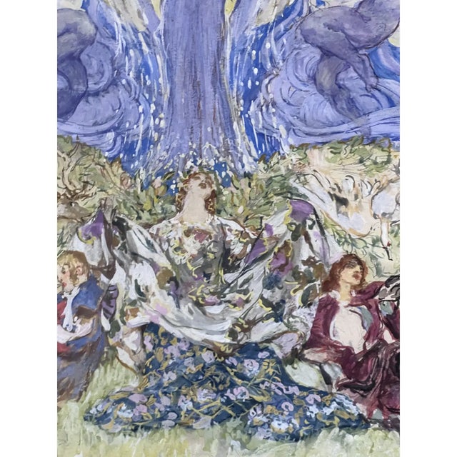 Albert Beck Wenzell's Allegorical Scene, Signed + Framed | Chairish