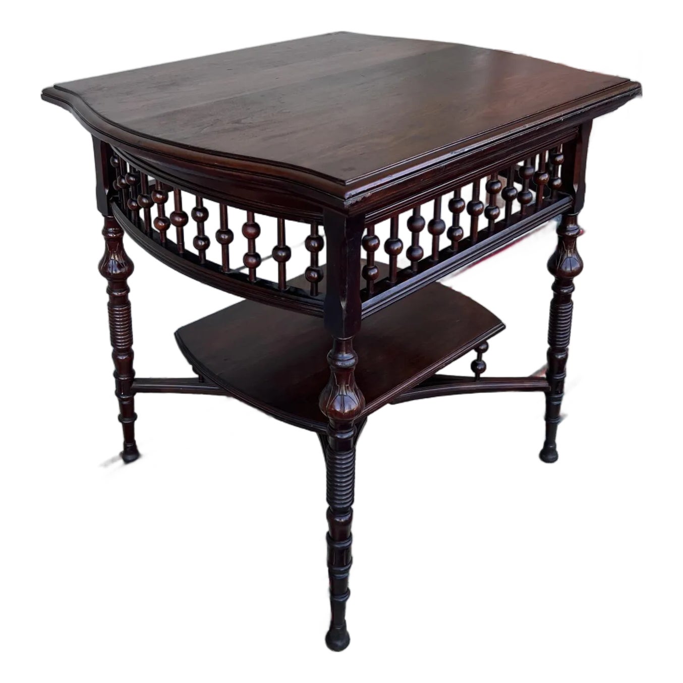 A Fine Antique Victorian Stick and Ball Parlour Table, Circa 1880's ...