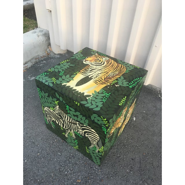 1980s Green Painted Lacquered Animal Box | Chairish