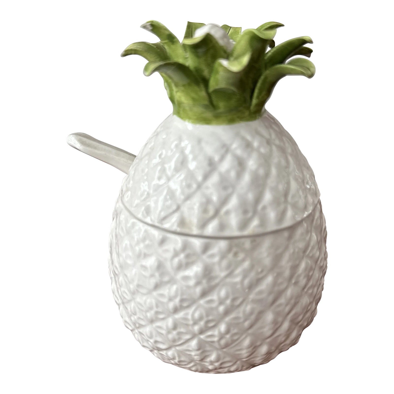 Italian Pineapple Jam Jar With Spoon | Chairish
