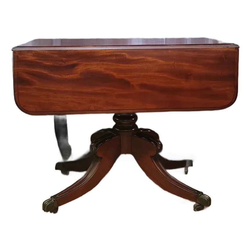 American Sheraton Pedestal Drop-Leaf Console Breakfast Table in ...
