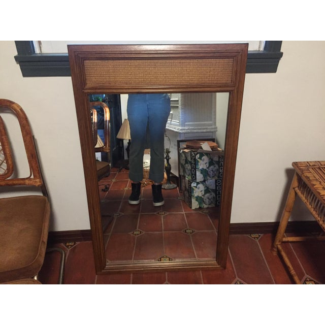 Late 20th Century Rattan Passage by Drexel Wall Mirror | Chairish