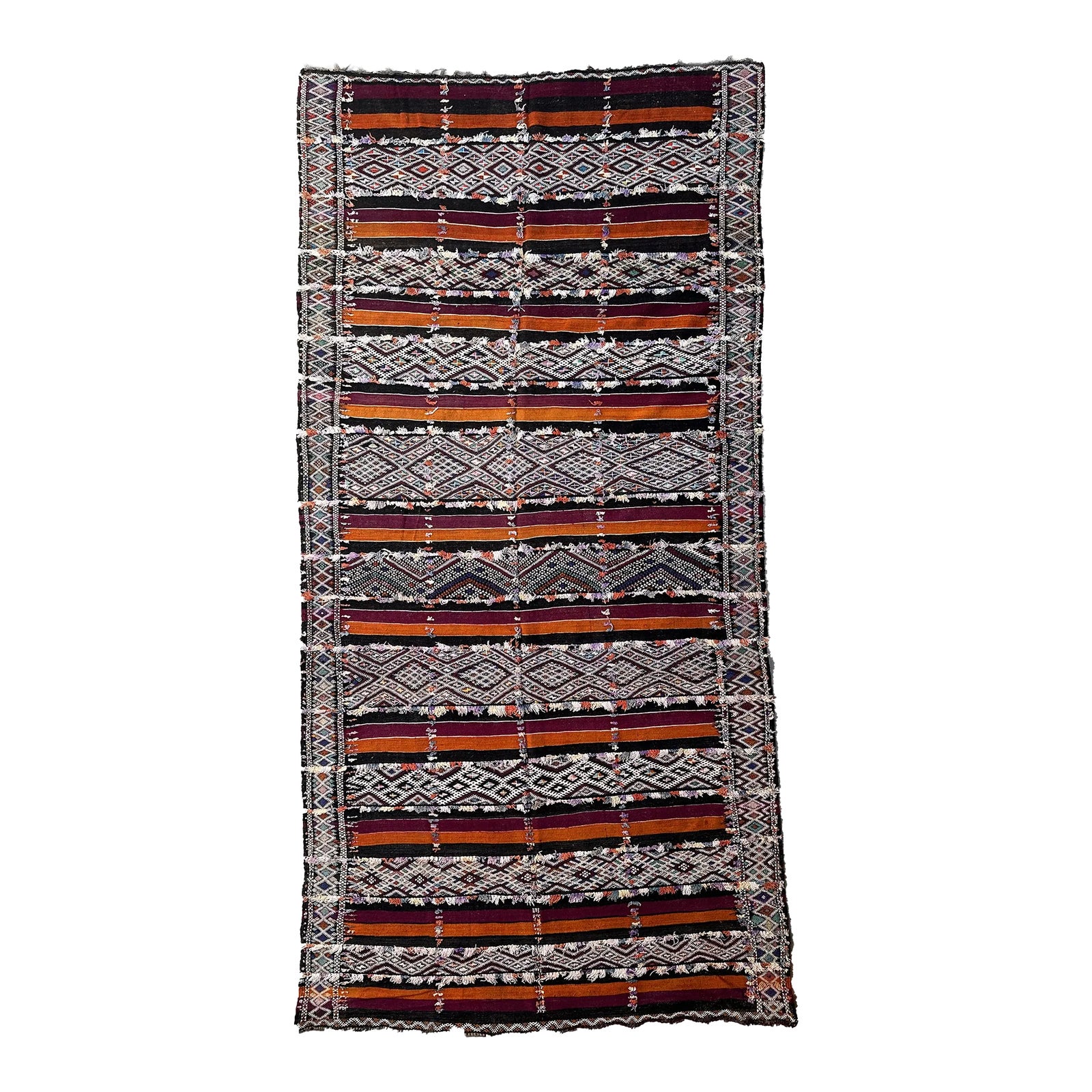 1980s Moroccan Kilim Zayan Rug - 10.4 X 5.12 Ft | Chairish